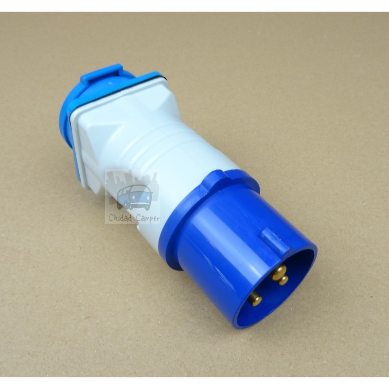 Adaptador Compacto 220V CEE Macho a Schuko Hembra Camping Conversor ...